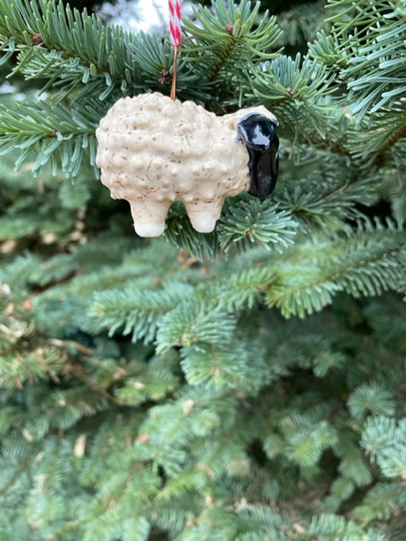 Sheep Ornament Christmas Ornament Ceramic Sheep Ornaments - Etsy