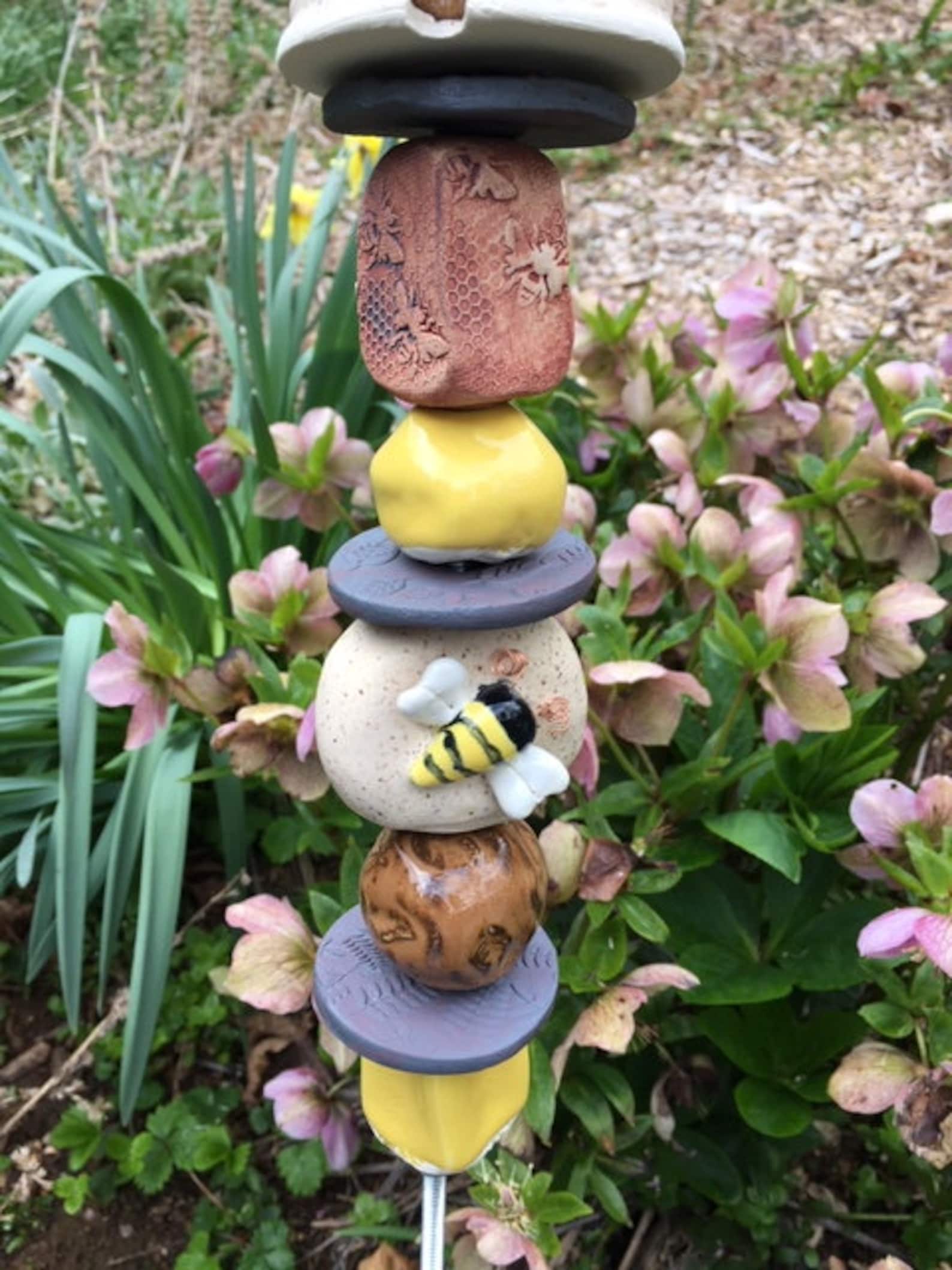 Honey Bee Garden Totem - Etsy