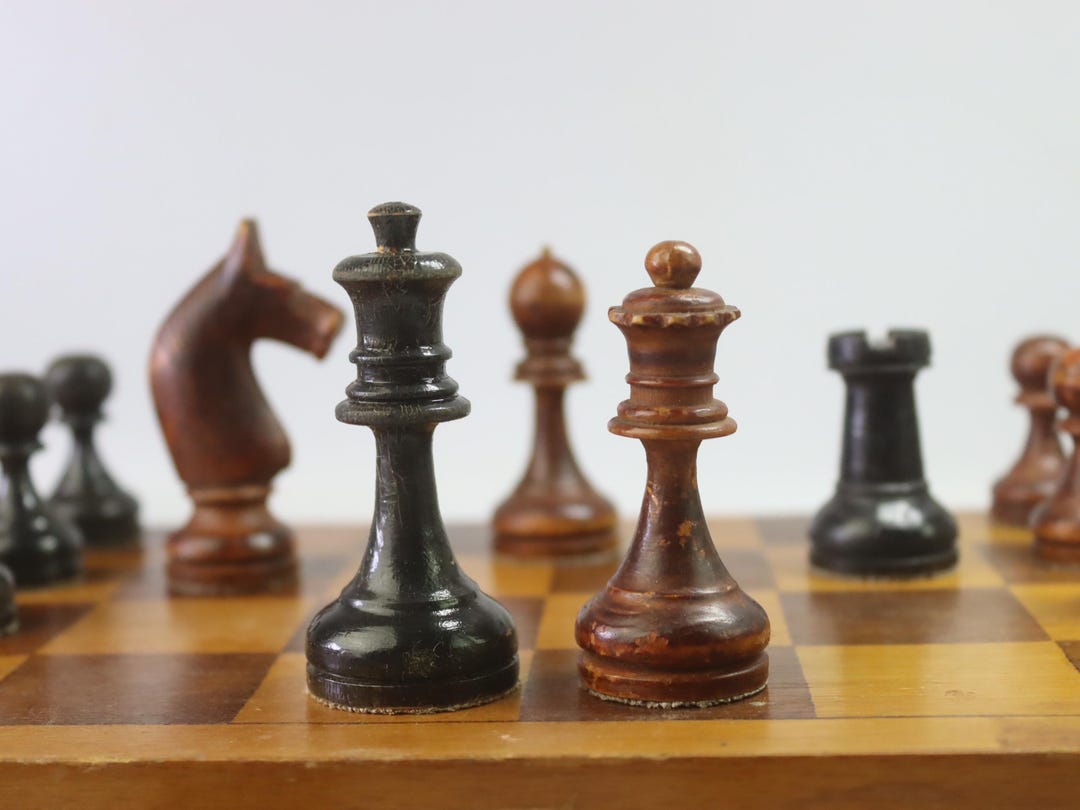 Very Rare Antique Soviet Chess Set Early 20th Century - Vintage Chess ...