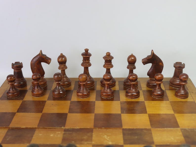 Very Rare Antique Soviet Chess Set Early 20th Century - Vintage Chess ...