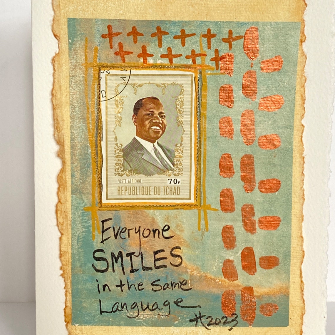 Collage Art Handmade Original Greeting Card and Envelope - Etsy