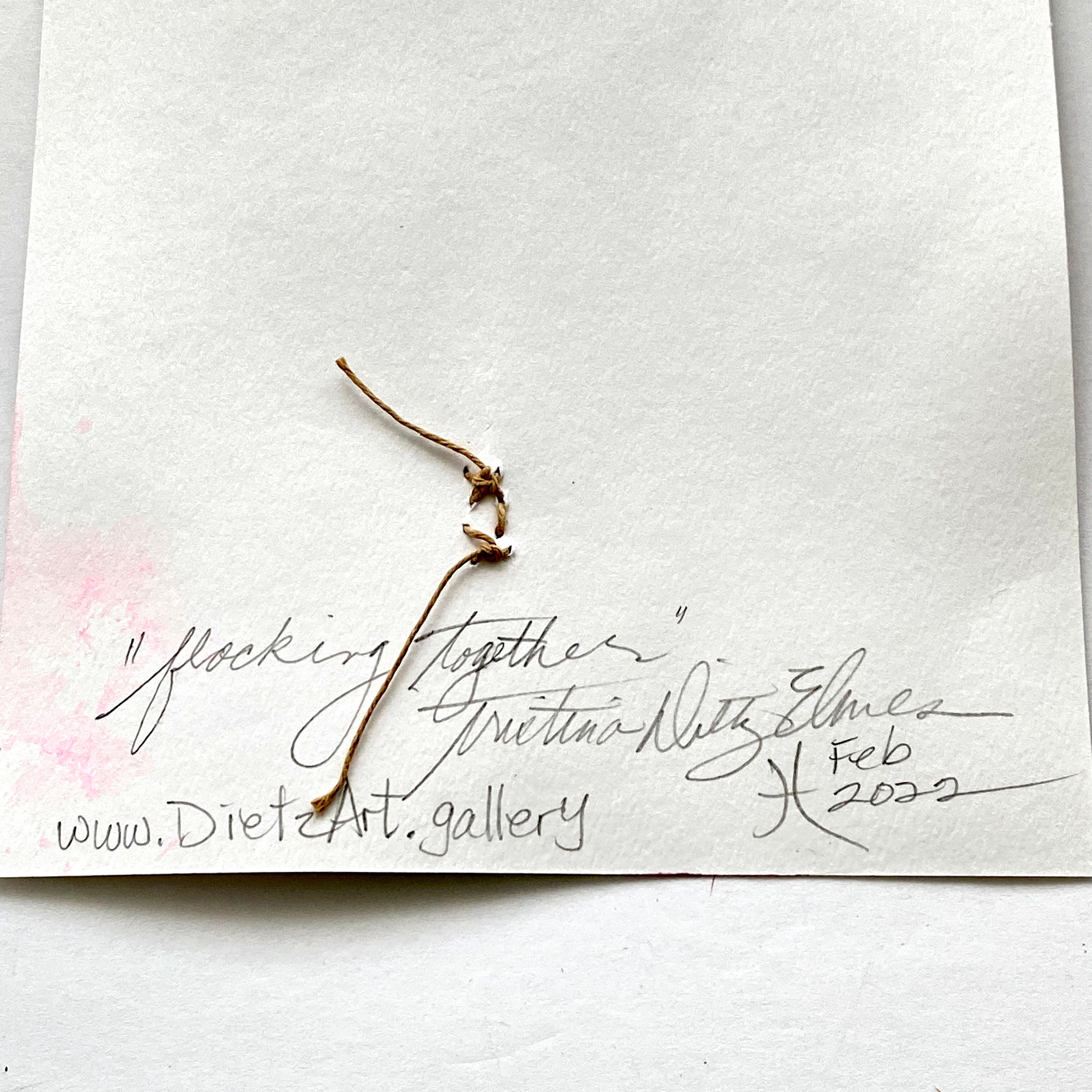 Flocking Together - Original Wall Art Handmade Mixed Media Artwork by ...