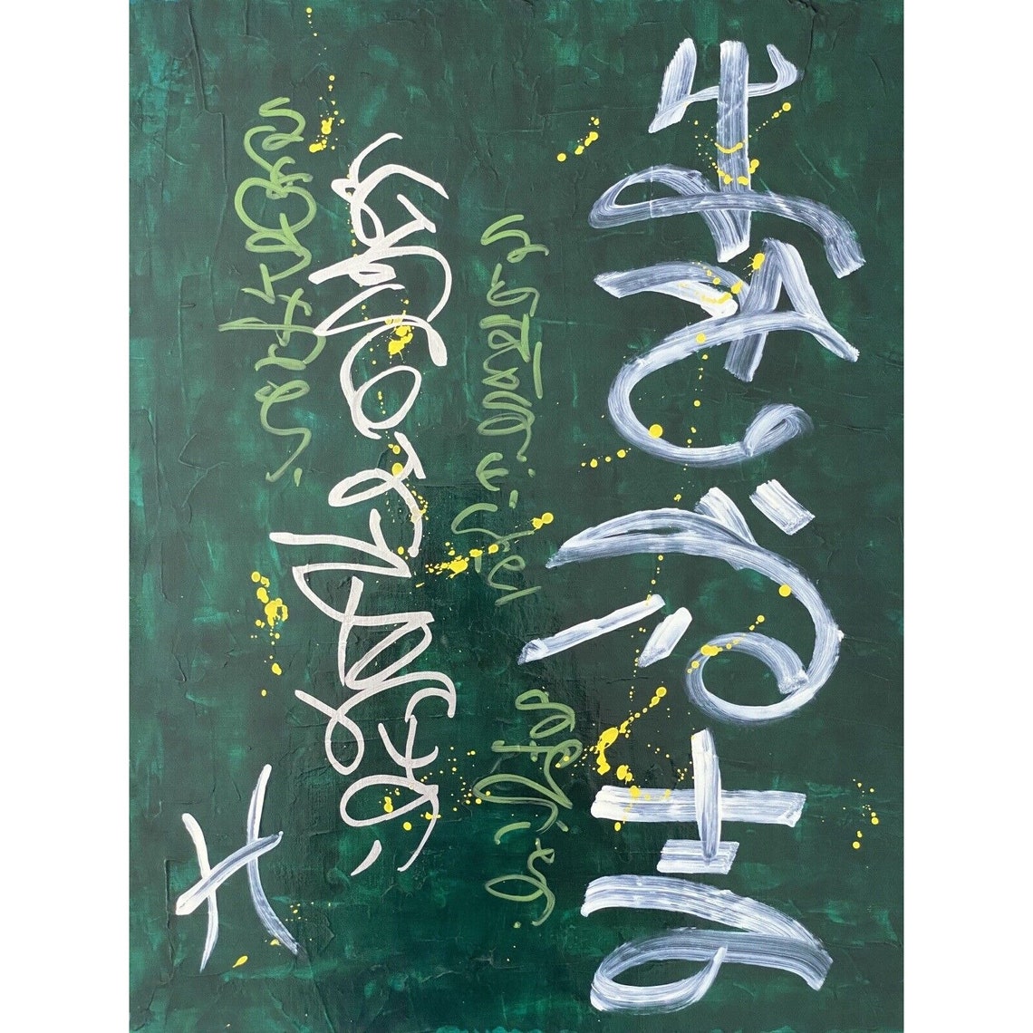 PROCLAMATION Original Wall Art Handmade Mixed Media Asian Fusion ...