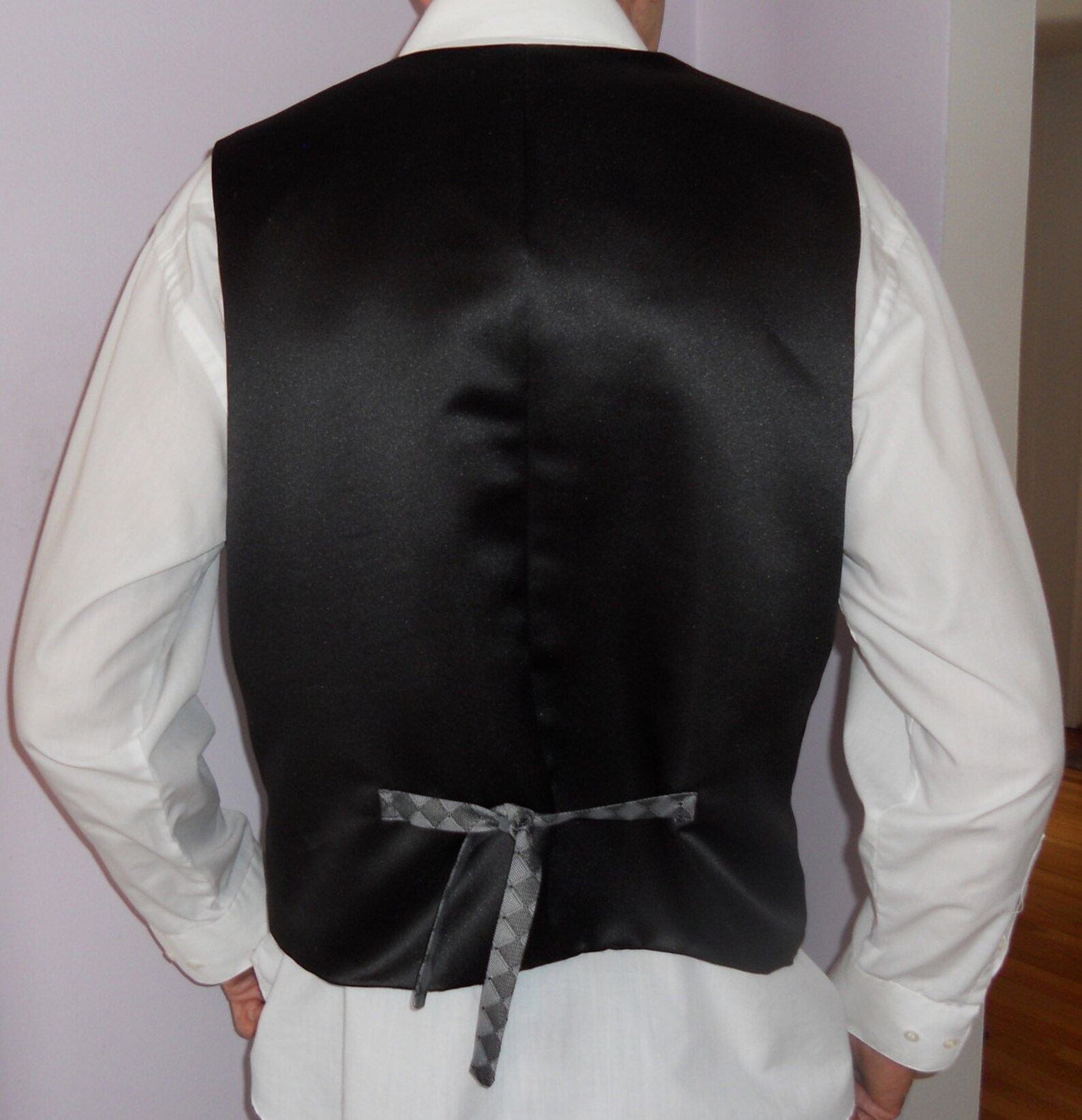 Silver Grey Jacquard Clasic Men's Vest, Size XL Mens Vest, Ready to ...