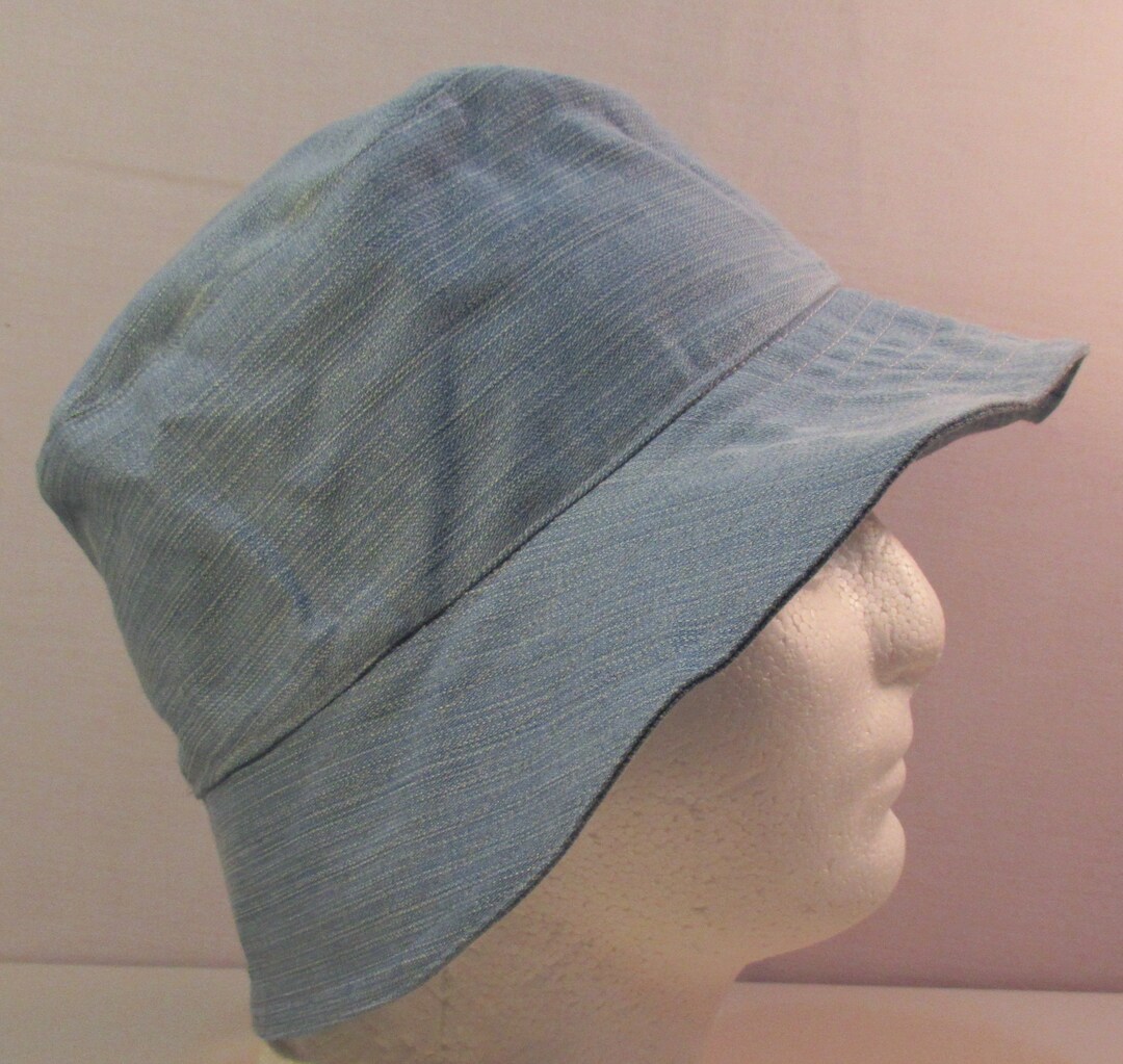 Light Blue Jeans Bucket Hat, Linned With Blue Cotton Lining, Size S ...