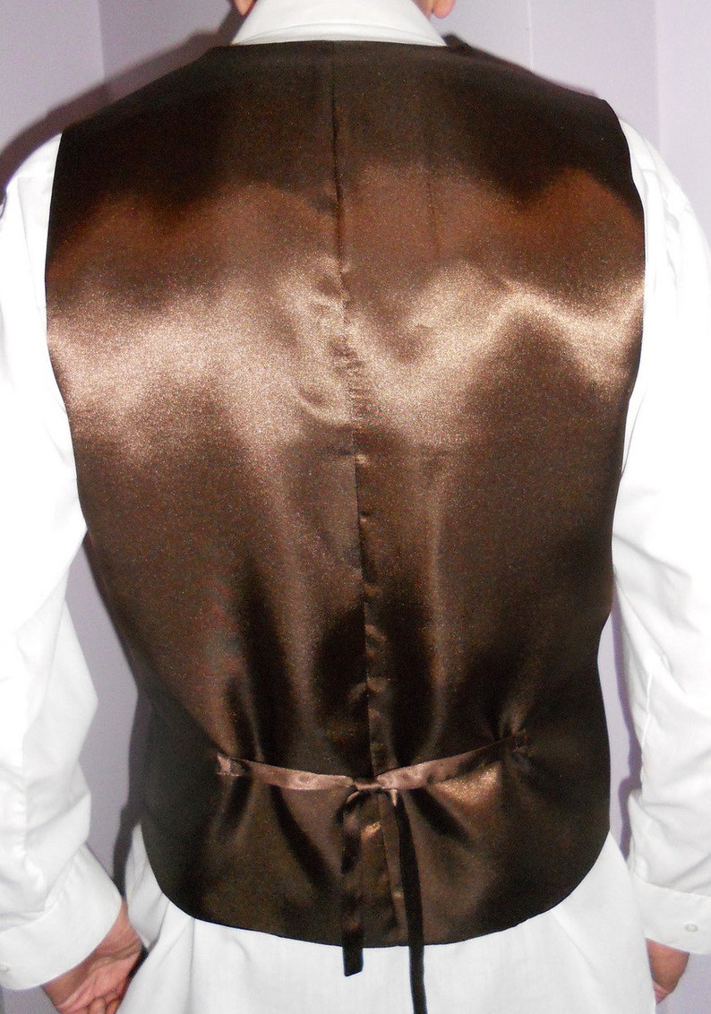 Chocolate Brown Men's Vest, Size XL, Classic Formal Mens Vest, Ready to ...