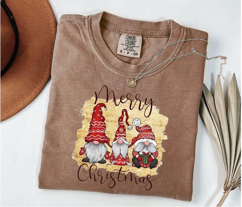 Comfort Color@ Merry Christmas Gnome Sweatshirt, Cute Christmas ...