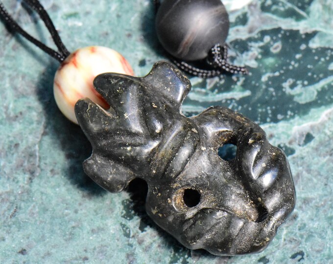 Ancient Neolithic Jade Apollo Pendant Necklace With Antique Jade and ...