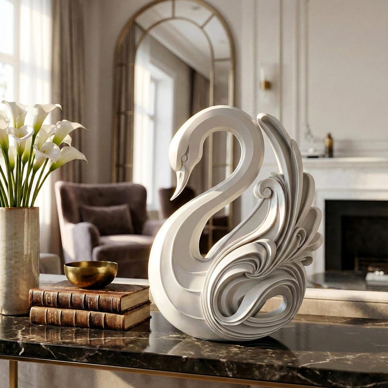 Abstract Swan Sculpture - Etsy