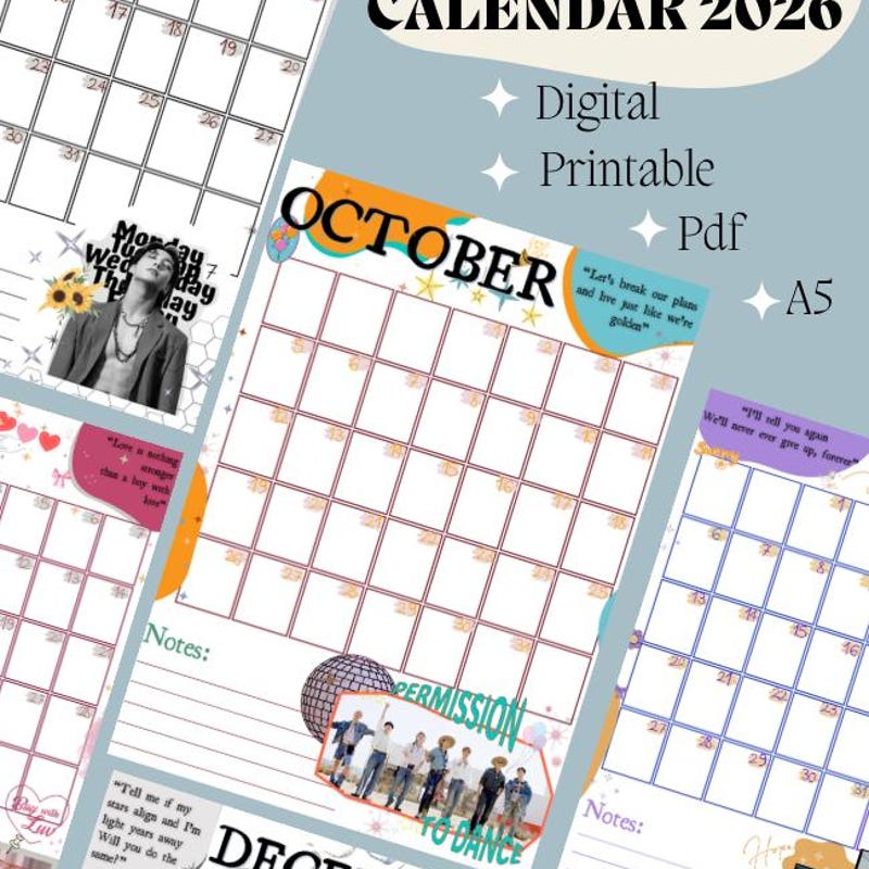 Bts 2026 Digital Planner - Etsy