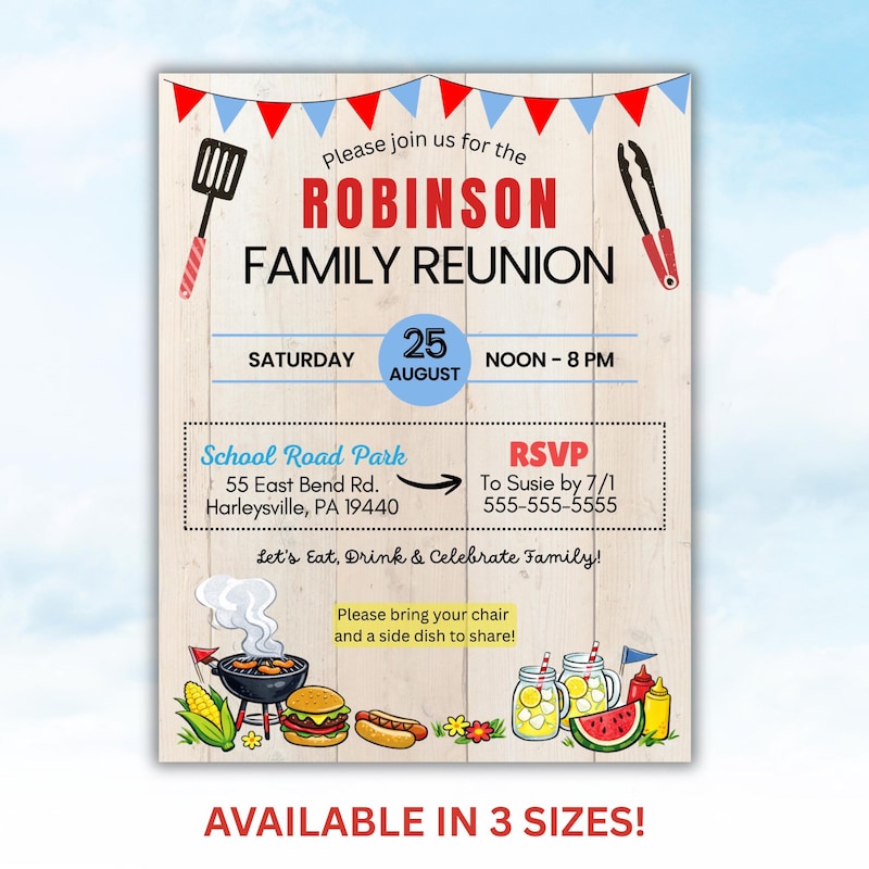 Family Reunion Flyer - Etsy