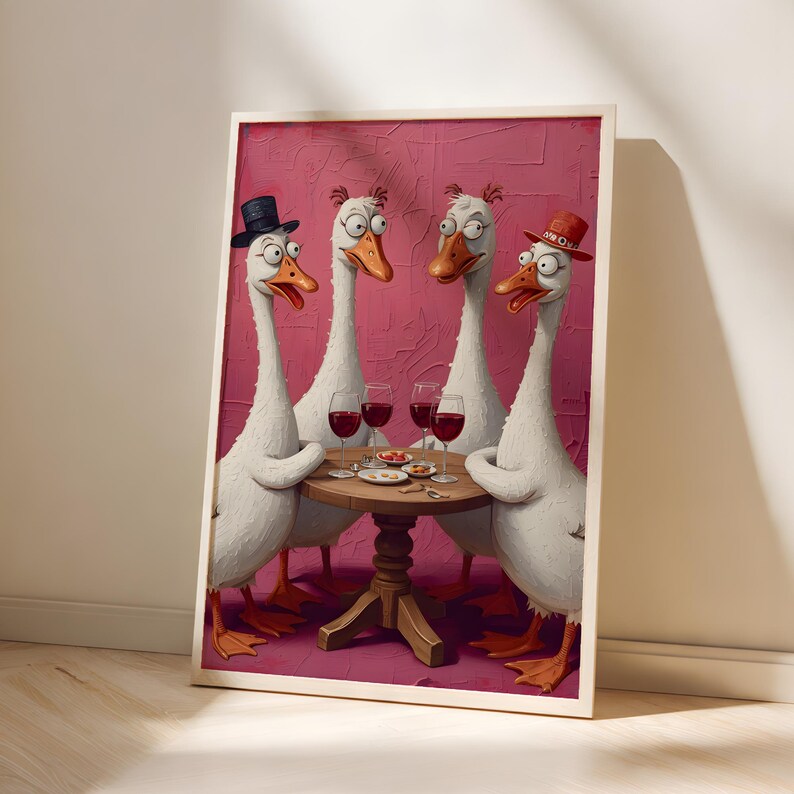 Silly Goose Wall Art Printable | Funny Goose Poster | Cute Quirky ...