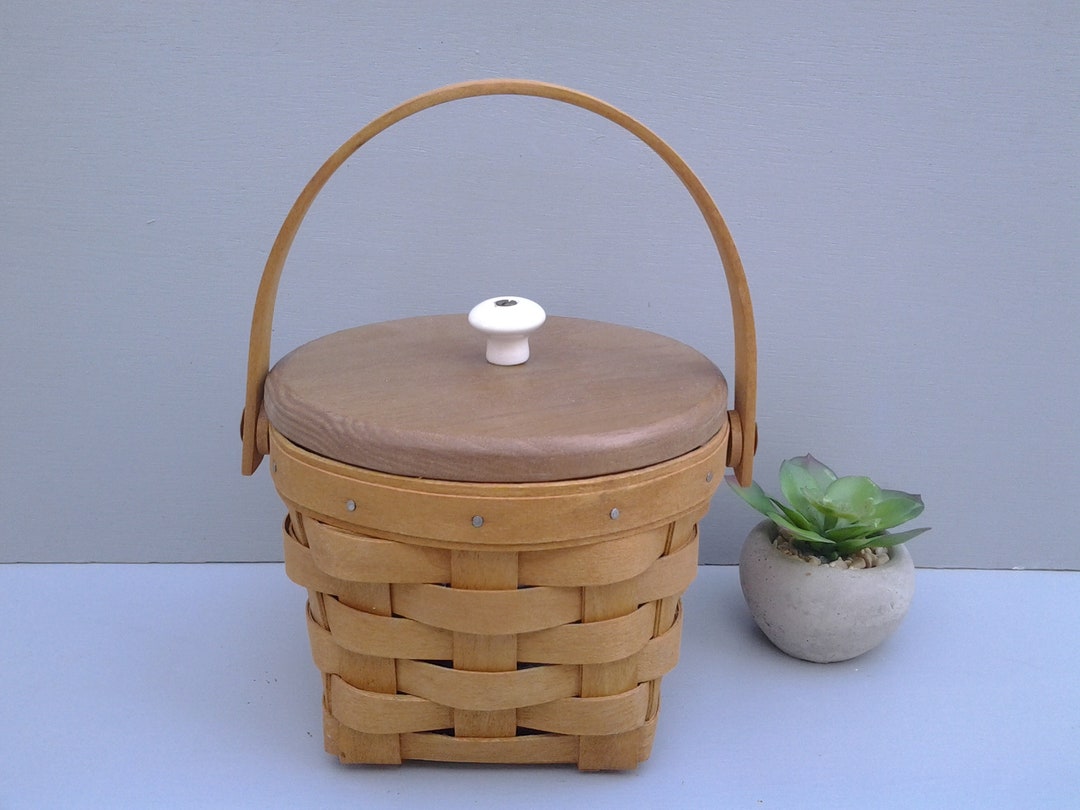Vintage Longaberger Measuring Basket - Basket With Lid - 1995 ...