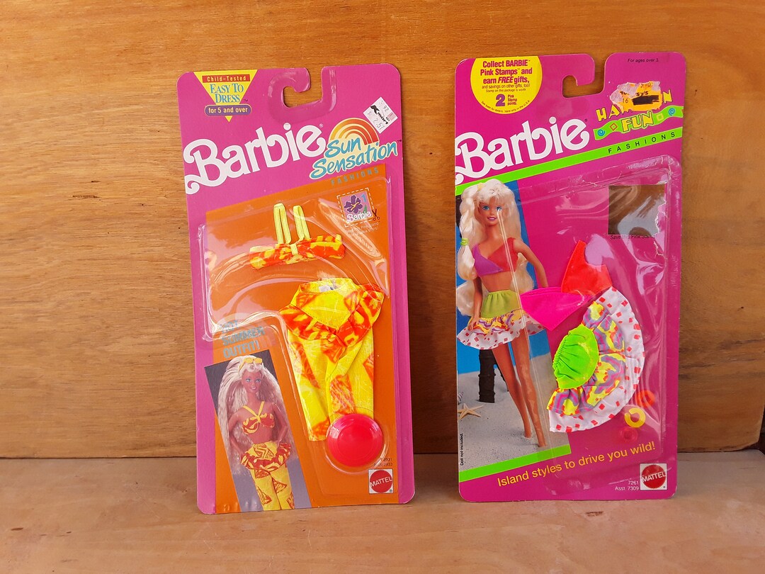 Vintage Barbie Clothes - NOS - 1990's - Set of Two in Original Package ...