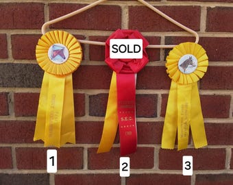 Vintage Horse Ribbons - ONE Ribbon - Equestrian - Horse Decor - Tassel ...