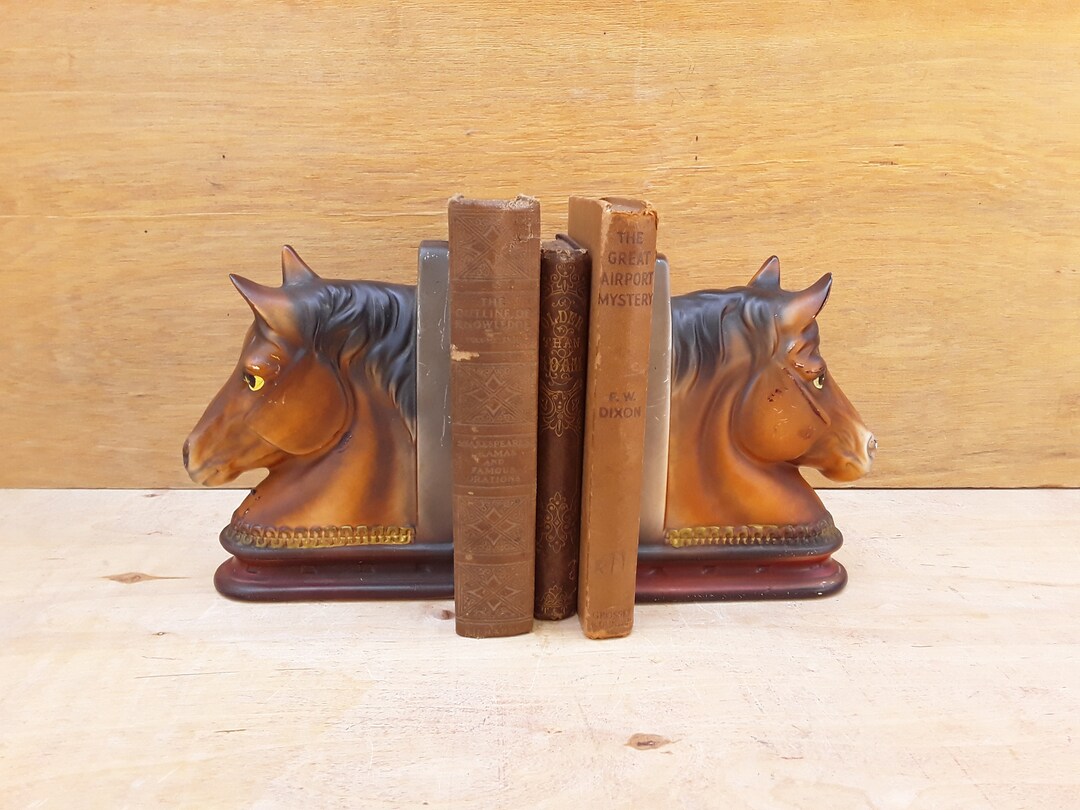 Vintage Horse Bookends - N'orleans - Equestrian - Horse Decor - Horse ...