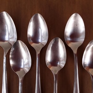 US Navy Teaspoons - Set of Six - Par Plate - USN - Oneida Community ...