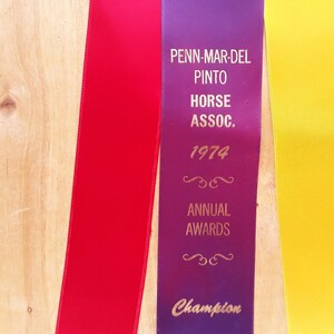 Vintage Horse Ribbons - ONE Ribbon - Equestrian - Horse Decor - Tassel ...