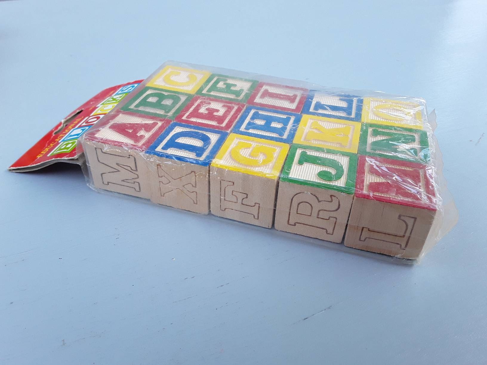 Vintage Wood Blocks Two Sets Blocks Number Blocks | Etsy