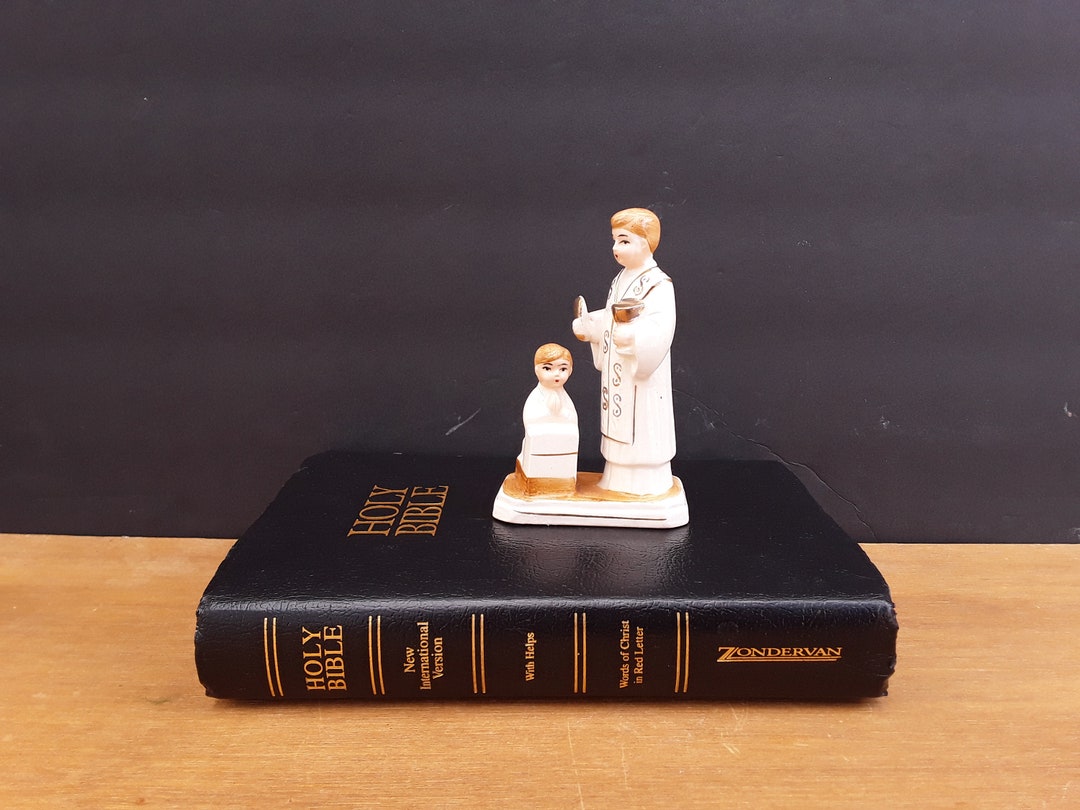 Vintage First Holy Communion Figurine - First Communion Boy - Communion ...