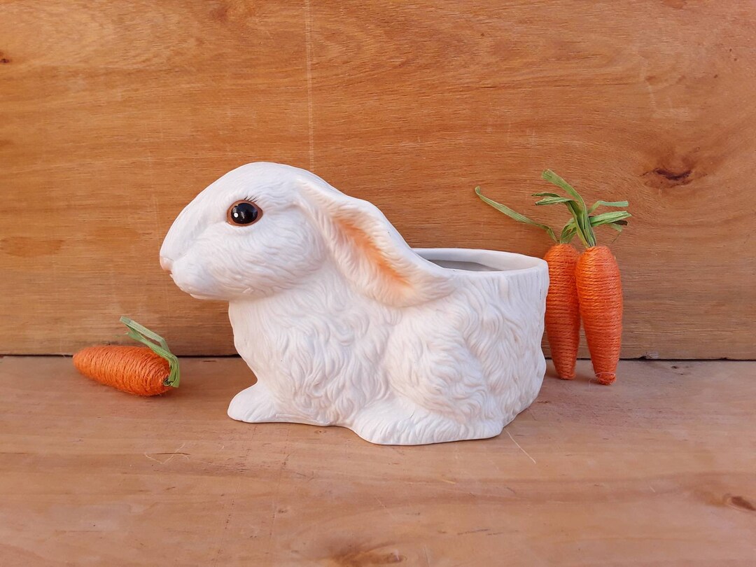 Vintage Rabbit Planter Spring Bunny Planter Spring Decor - Etsy Australia