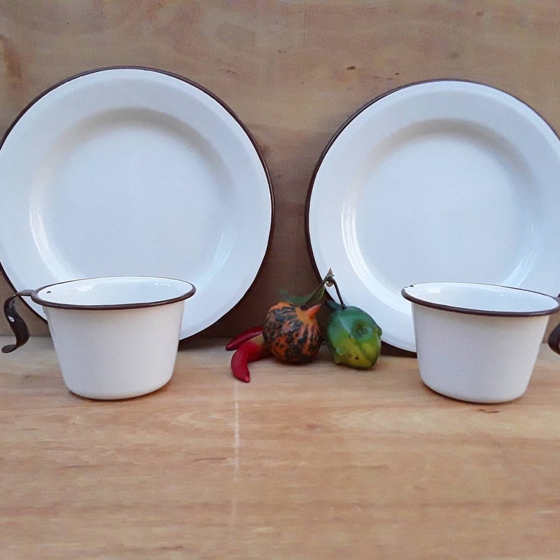 Enamelware Set - Etsy