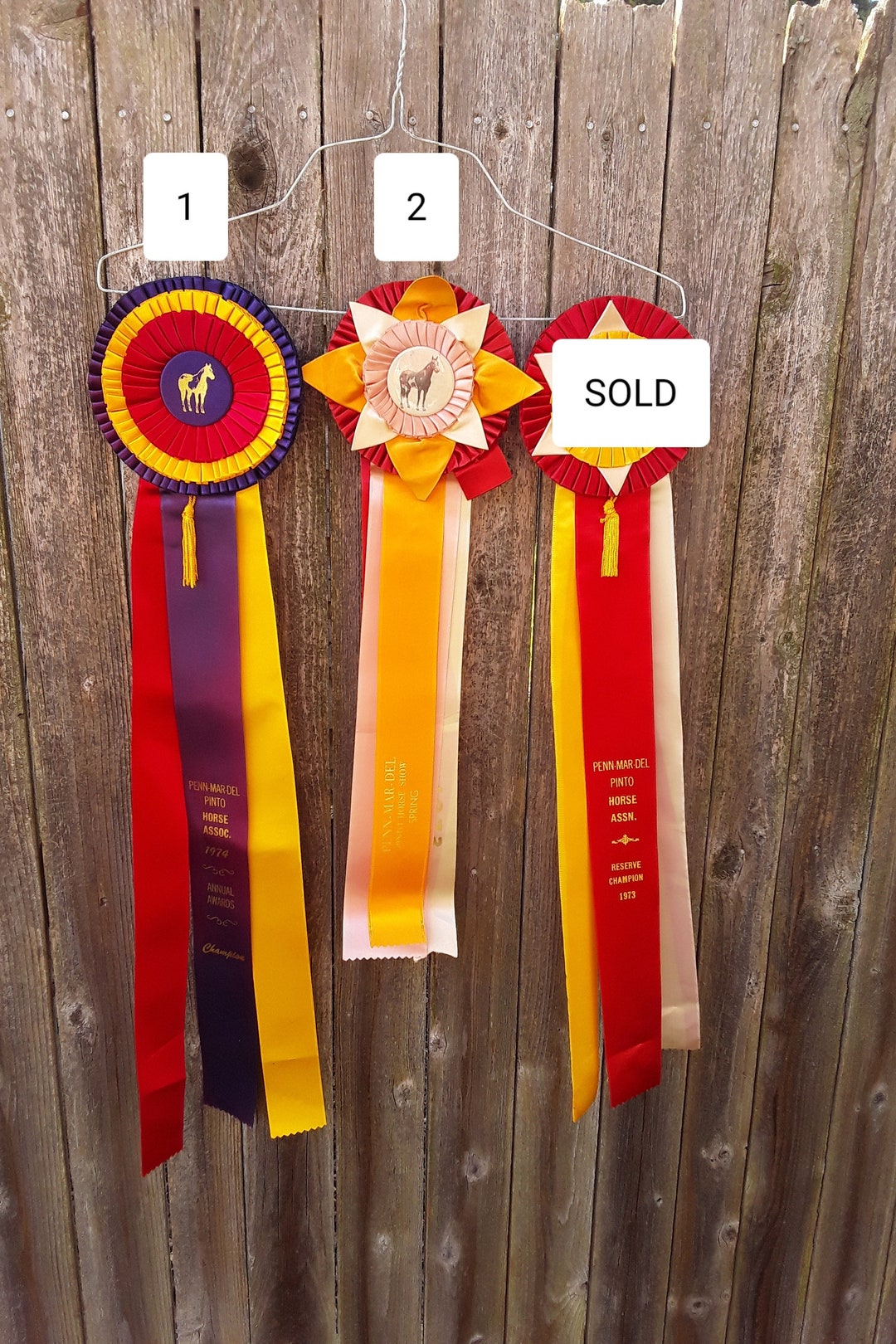 Vintage Horse Ribbons ONE Ribbon Equestrian Horse Decor - Etsy
