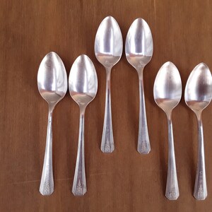 US Navy Teaspoons - Set of Six - Par Plate - USN - Oneida Community ...