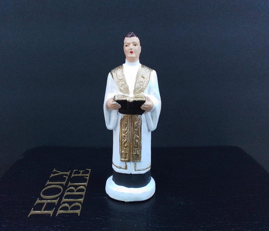 Vintage Chalk Ware Priest - Catholic Priest - Minister - Religious ...