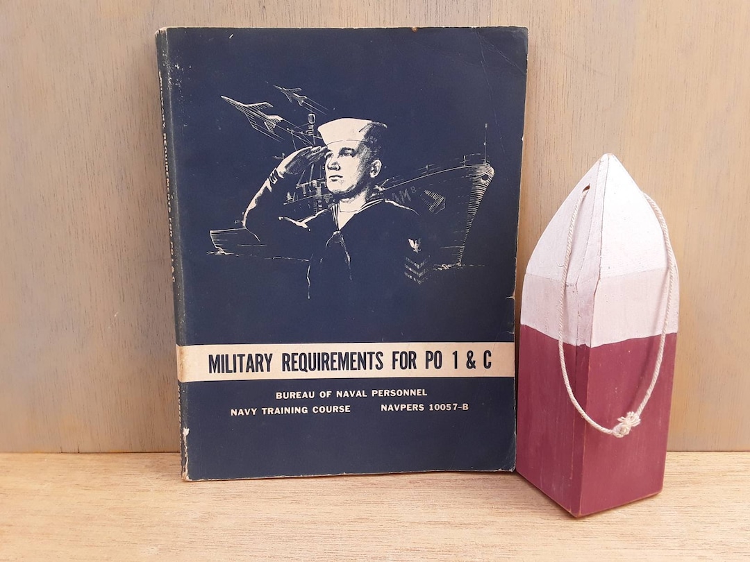 Vintage Navy Training Course Book Military Requirements Petty Officer 1 ...