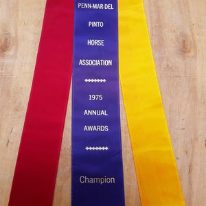 Vintage Horse Ribbons - ONE Ribbon - Equestrian - Horse Decor - Tassel ...