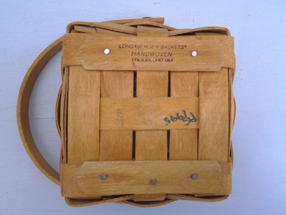 Vintage Longaberger Measuring Basket Basket With Lid 1995 - Etsy