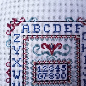 Vintage Cross Stitch Sampler Alphabet and Number Sampler | Etsy