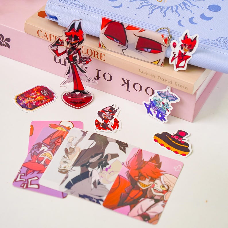 Hazbin Hotel Alastor Gift Box Set – Standee, Enamel Pin, Badge ...