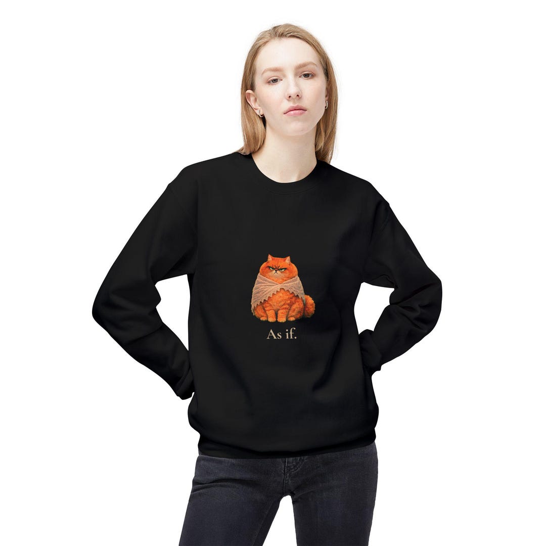 Tiny Furious Ginger Cat Lace Judge as If. Sweatshirt | Minimalist ...