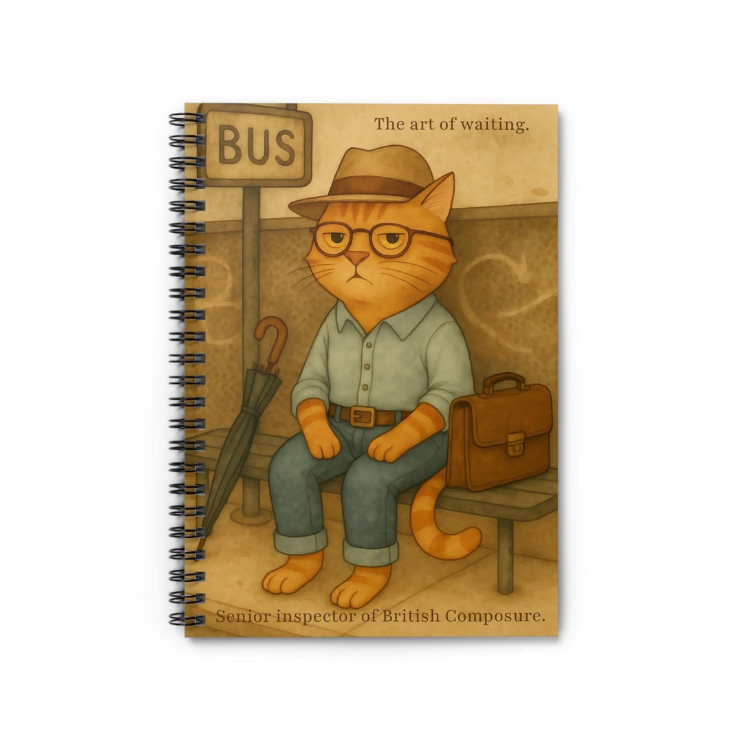 British Cat Spiral Notebook – Senior Inspector of Composure, Dry Humor ...
