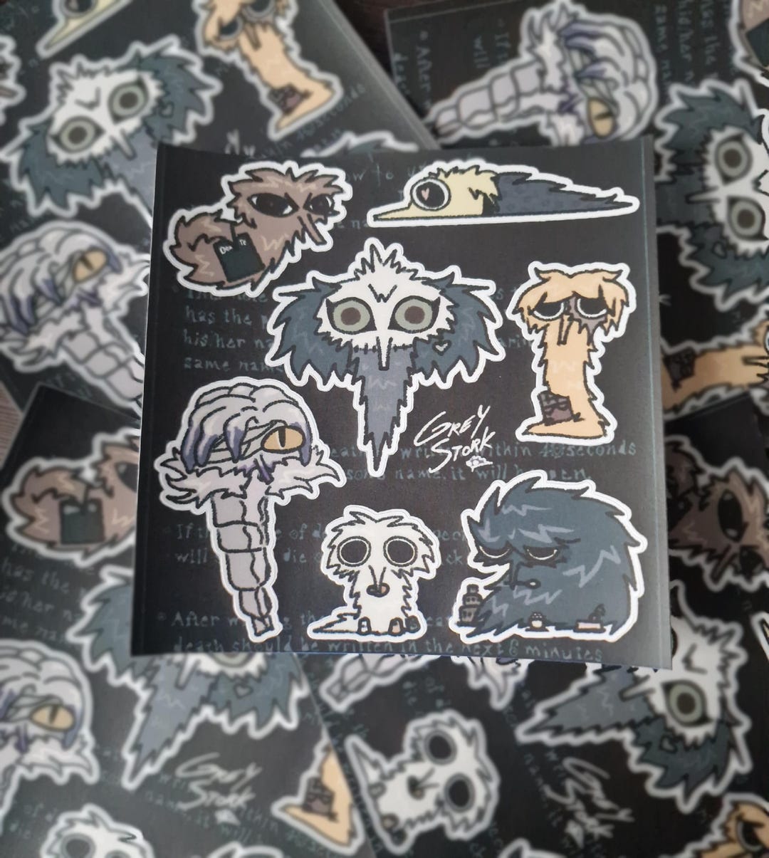 Stickersheet "death Note" Worms | 7 Stickers - Etsy