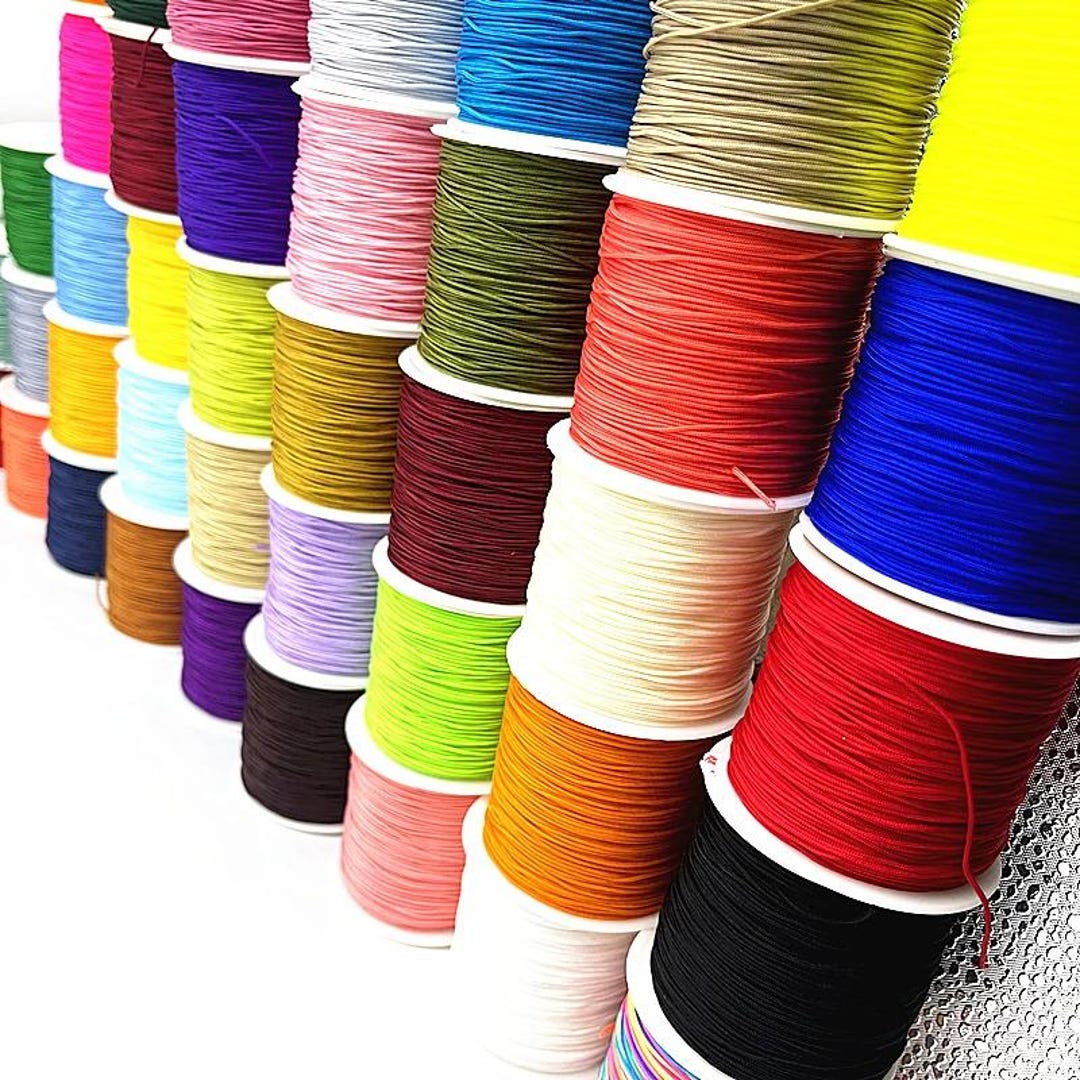 NEW 0.4/0.8/1.0/1.5mm Nylon Cord Thread Chinese Knot Macrame Cord ...