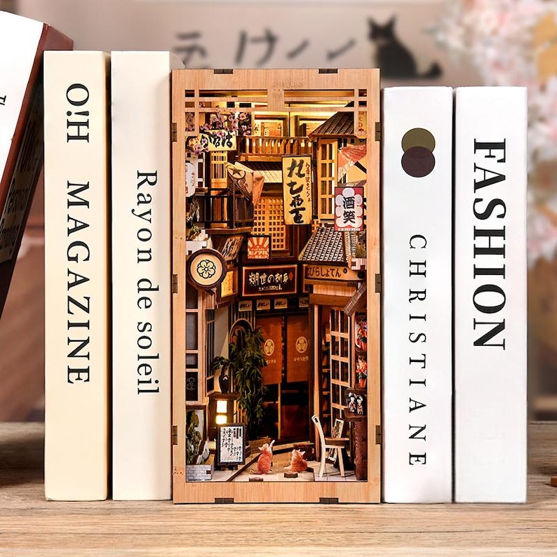 Cat Alley – Japanese Book Nook DIY Kit | Japan-inspired Fantasy ...