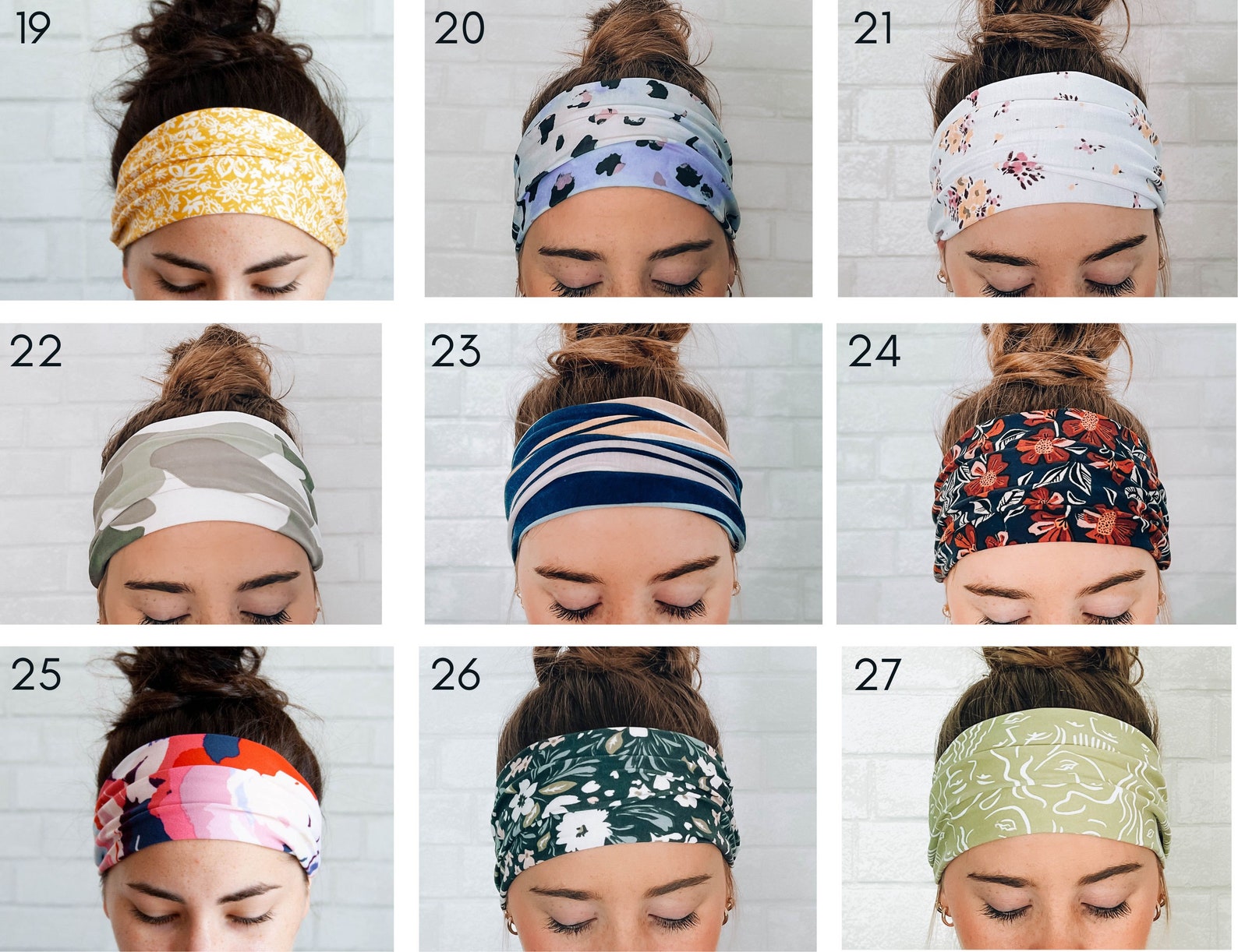 BUTTON HEADBAND Wide Soft Headband With Large Buttons Nurse - Etsy