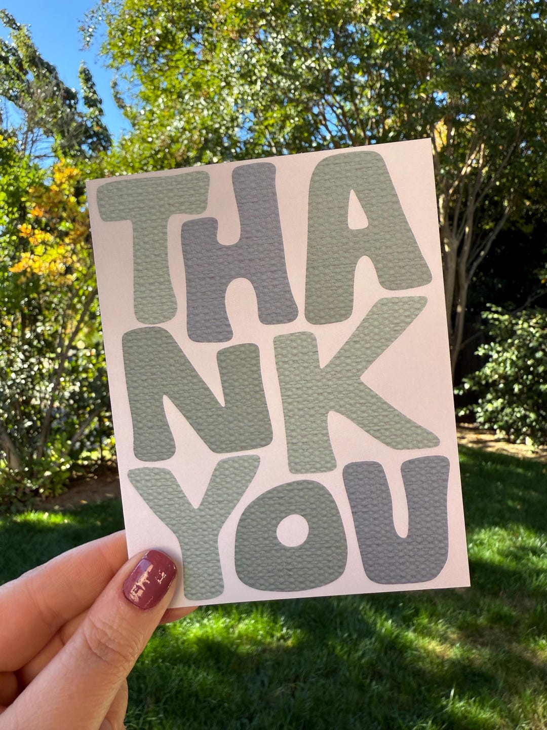 Blank Thank You Card - Etsy