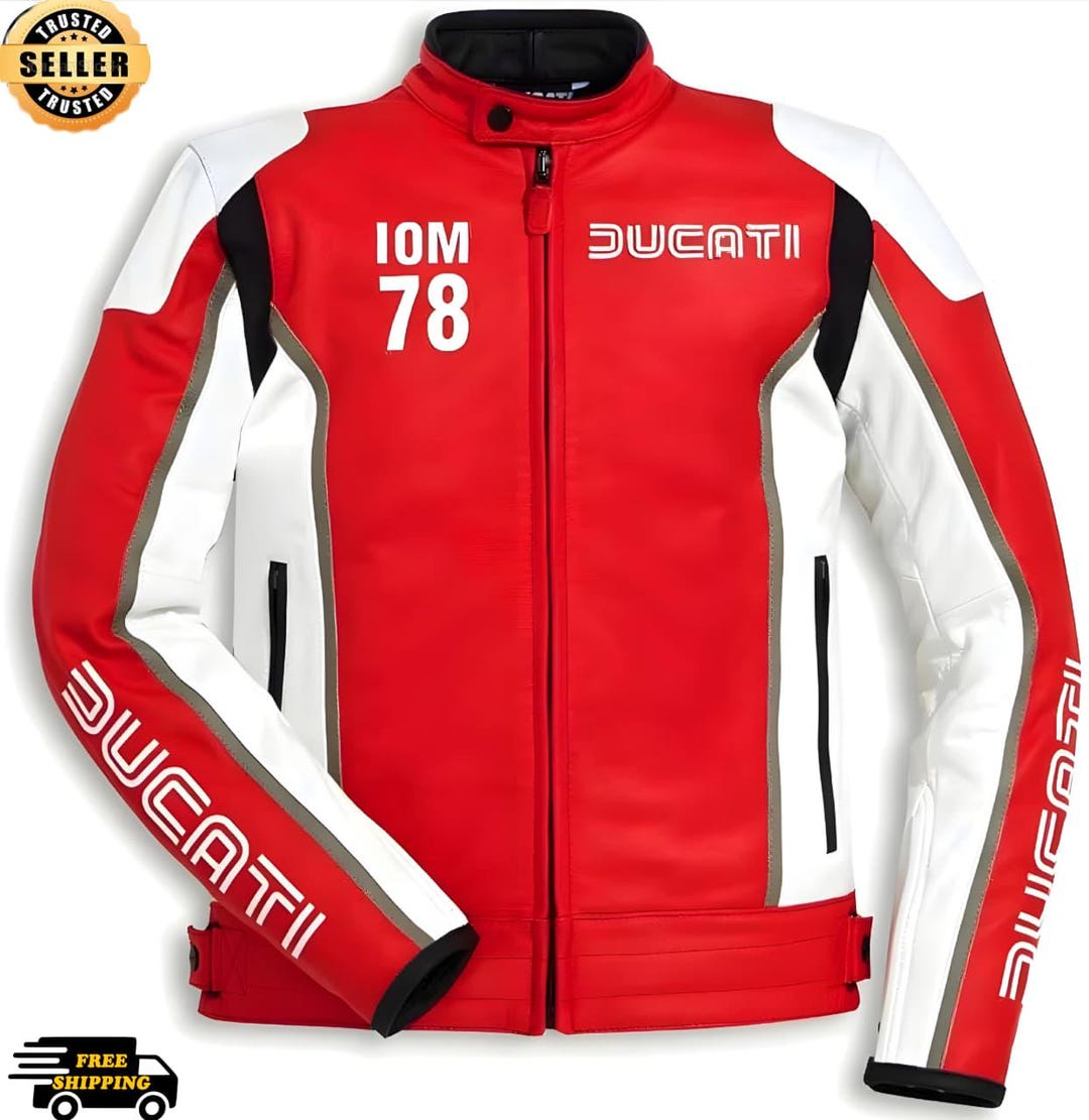 Ducati Iom 78 Leather Jacket | Classic Heritage Style Men’s Leather ...