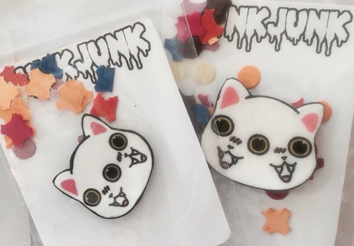 Best Friends Meow and Forever Brooch Set - Etsy