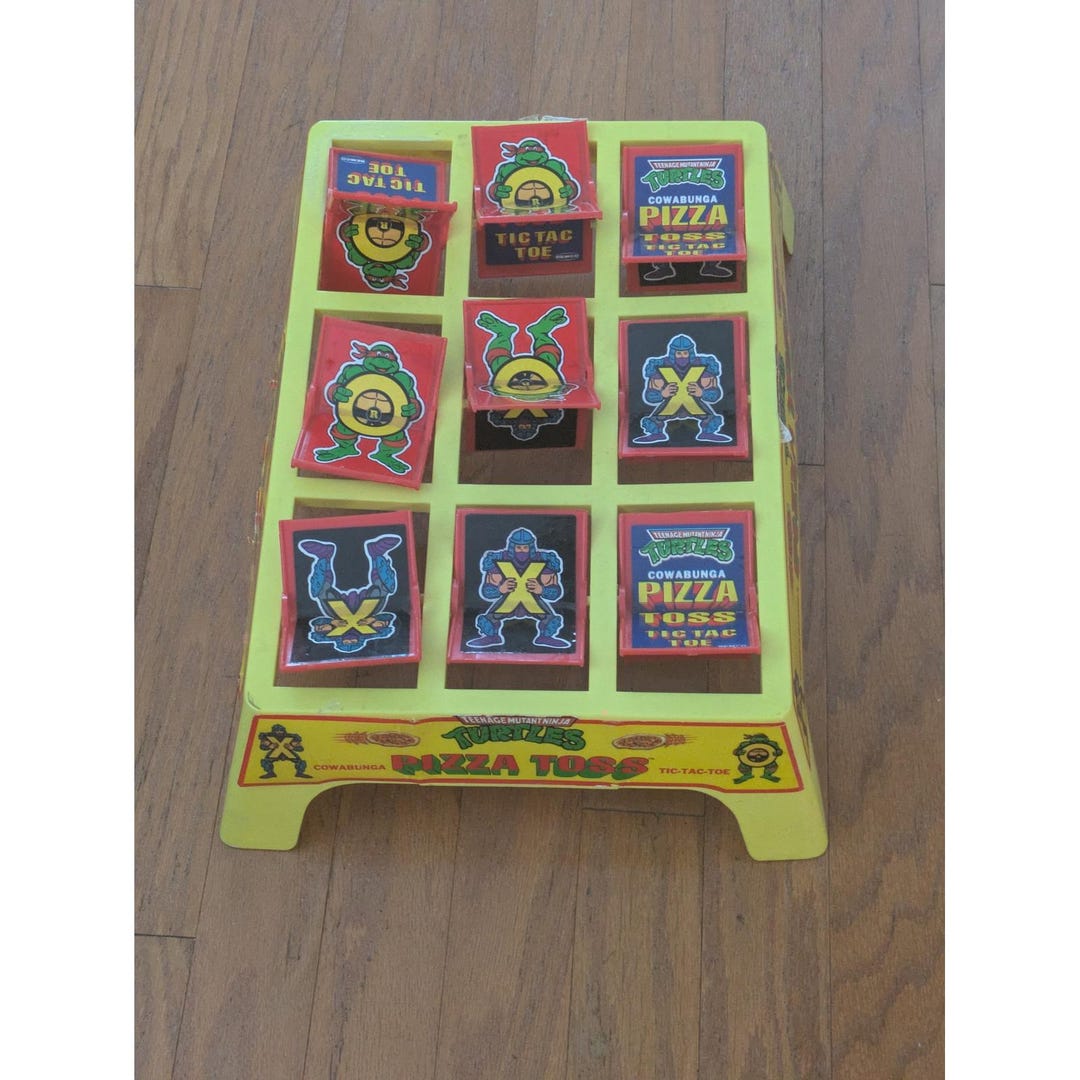 Vintage Teenage Mutant Ninja Turtles Pizza Toss Tic Tac Toe Game 1989 ...