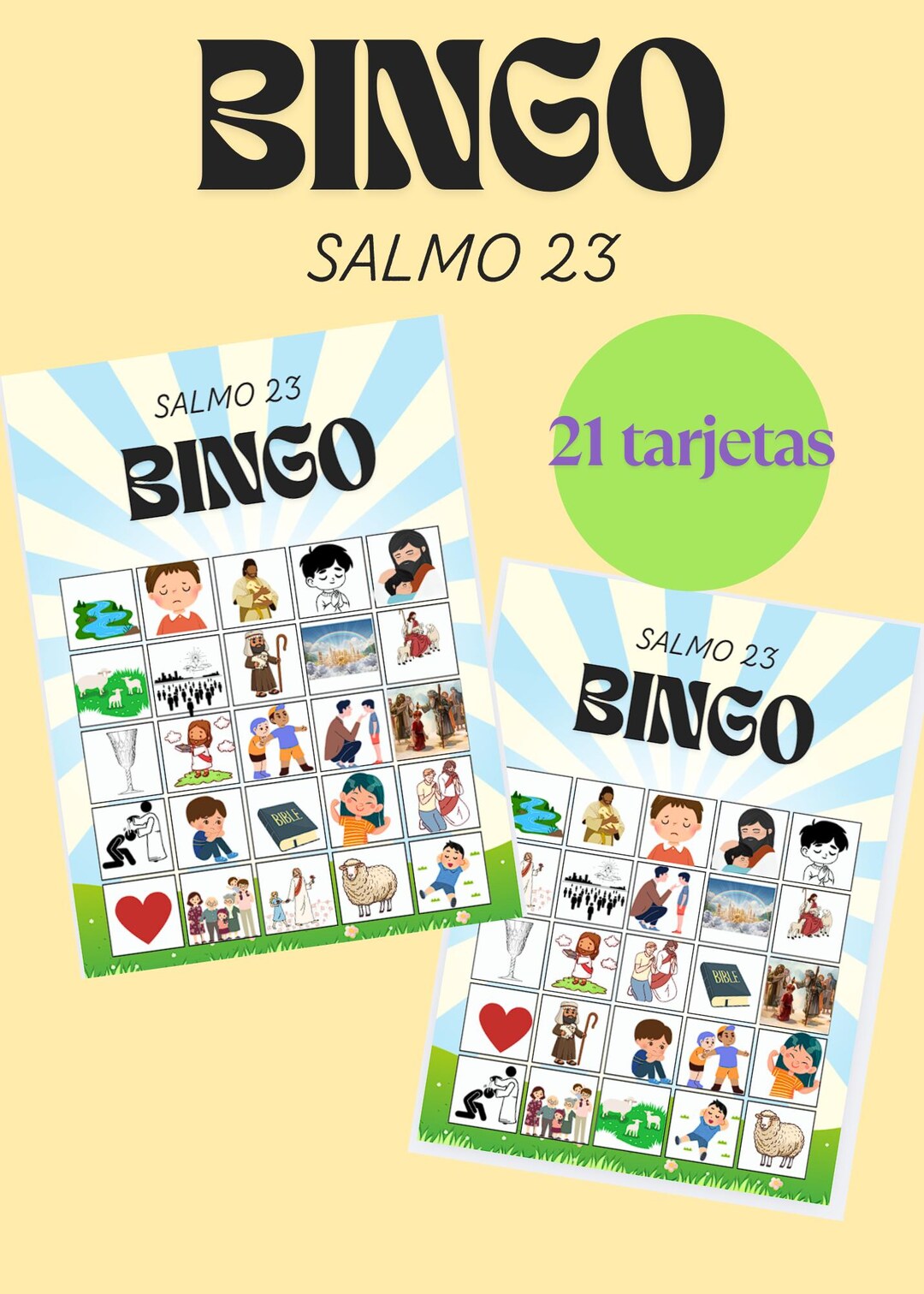 Printable Psalm 23 Bingo - Etsy
