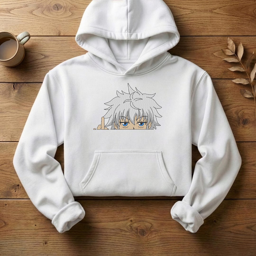 Killua Embroidered Hoodie, Hunter X Hunter Anime Sweatshirt, Anime ...