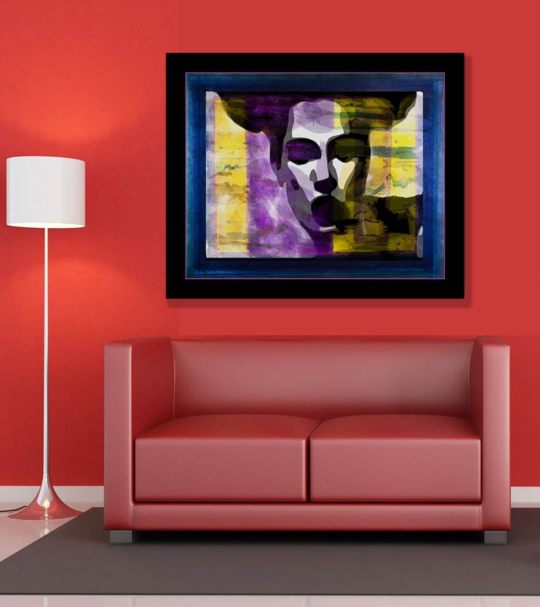 Abstract surreal portrait painting. Limited edition print of an Arfsten ...