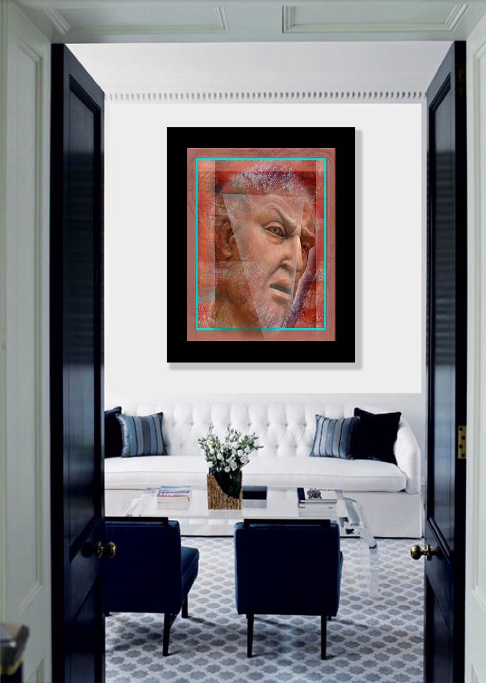 Abstract Portrait Painting. Limited Edition Art Print Giclee From ...