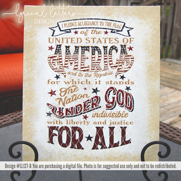 Pledge Of Allegiance Etsy