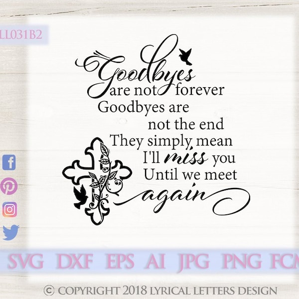 Goodbye Are Not Forever Svg - Etsy
